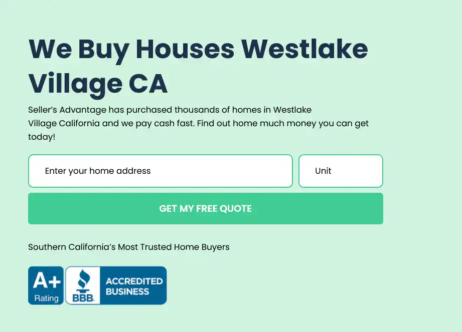 Sell My House Fast Westlake Village CA | Cash Home Near Me